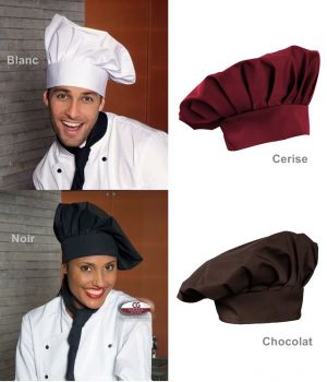 Toque chef cuisinier Fermeture facile par velcro Taille ajustable